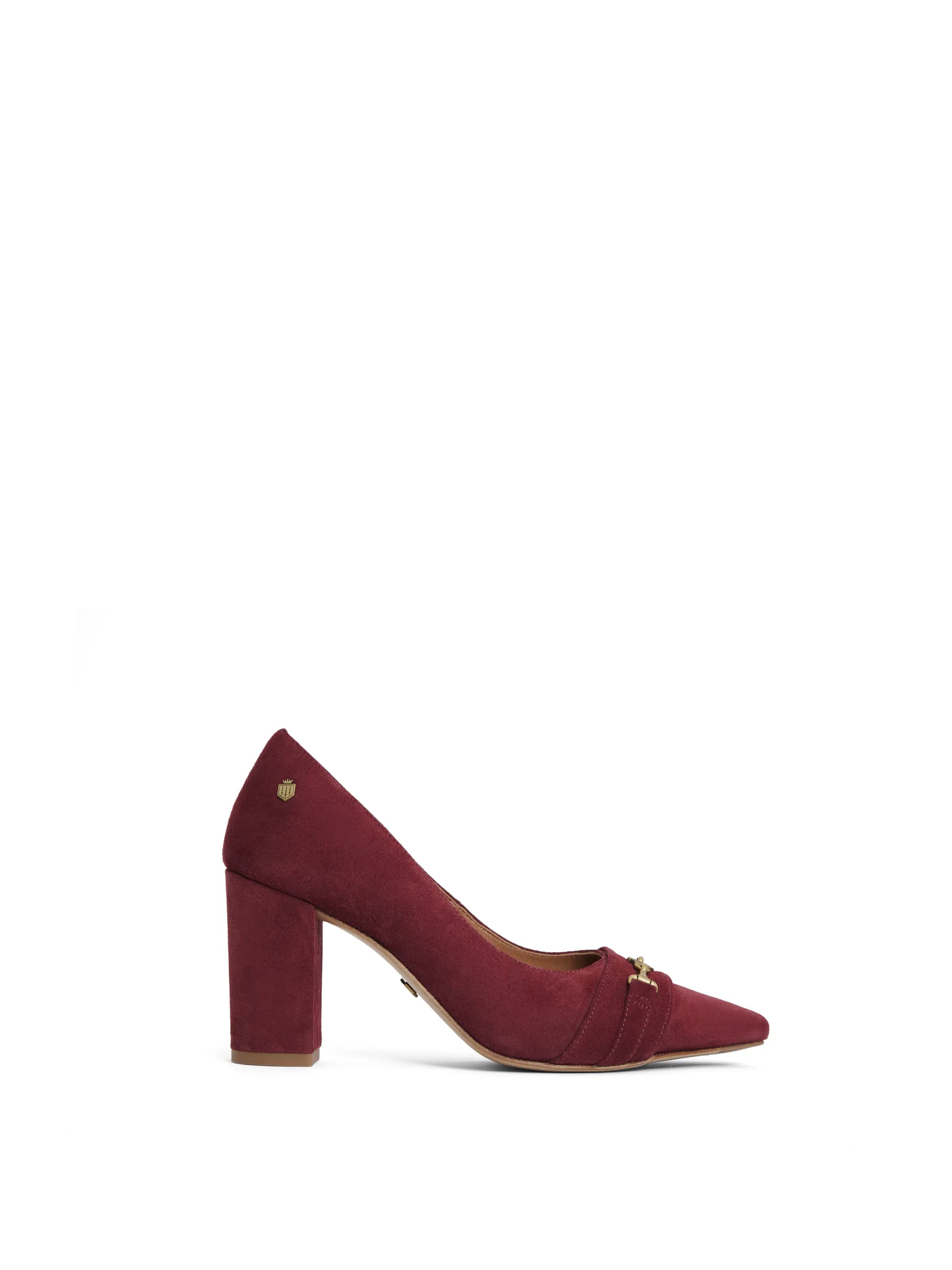 Chantilly - Women's Heeled Shoes - Ruby Suede | Fairfax & Favor