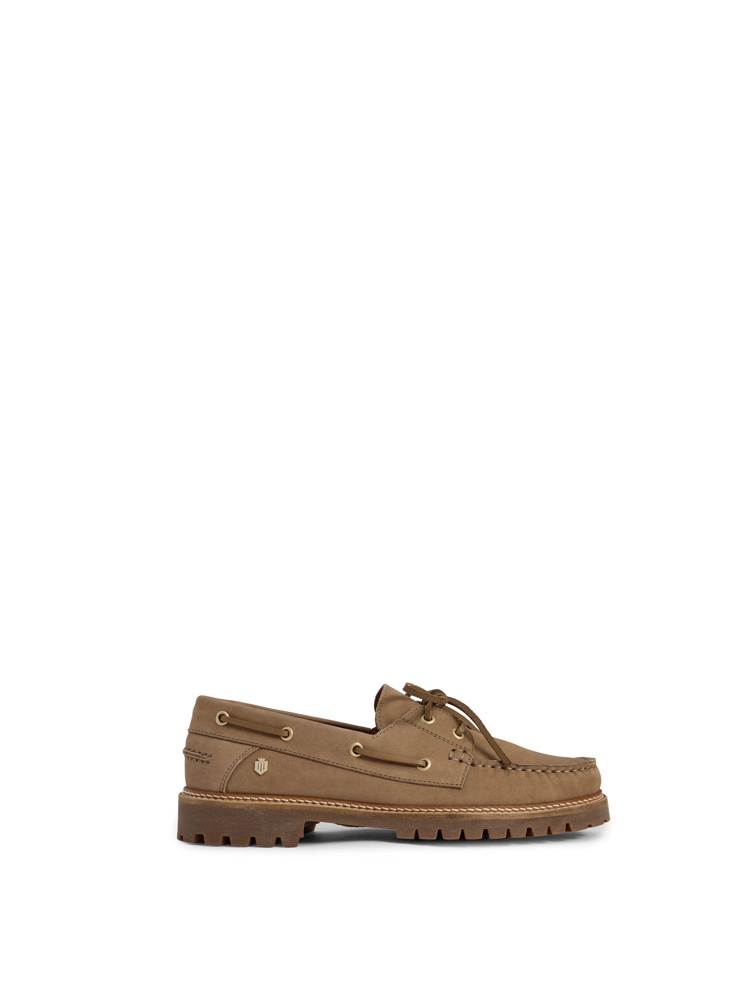 Aldeburgh - Women's Deck Shoe - Fawn Nubuck | Fairfax & Favor
