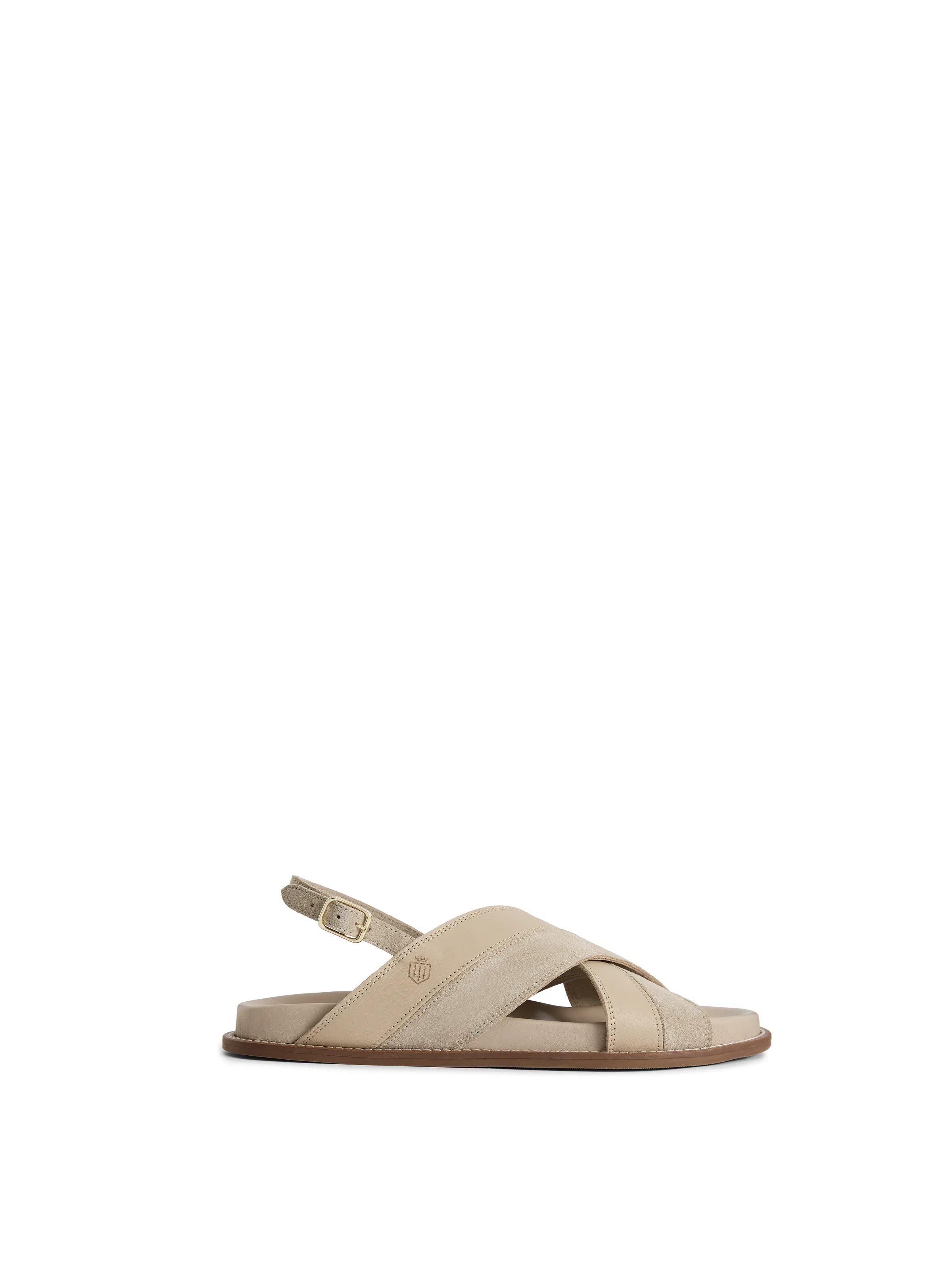 Dunwich - Women's Sandal - Stone Leather | Fairfax & Favor