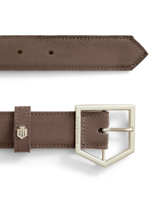 Felbrigg - Women's Belt - Fog Suede | Fairfax & Favor