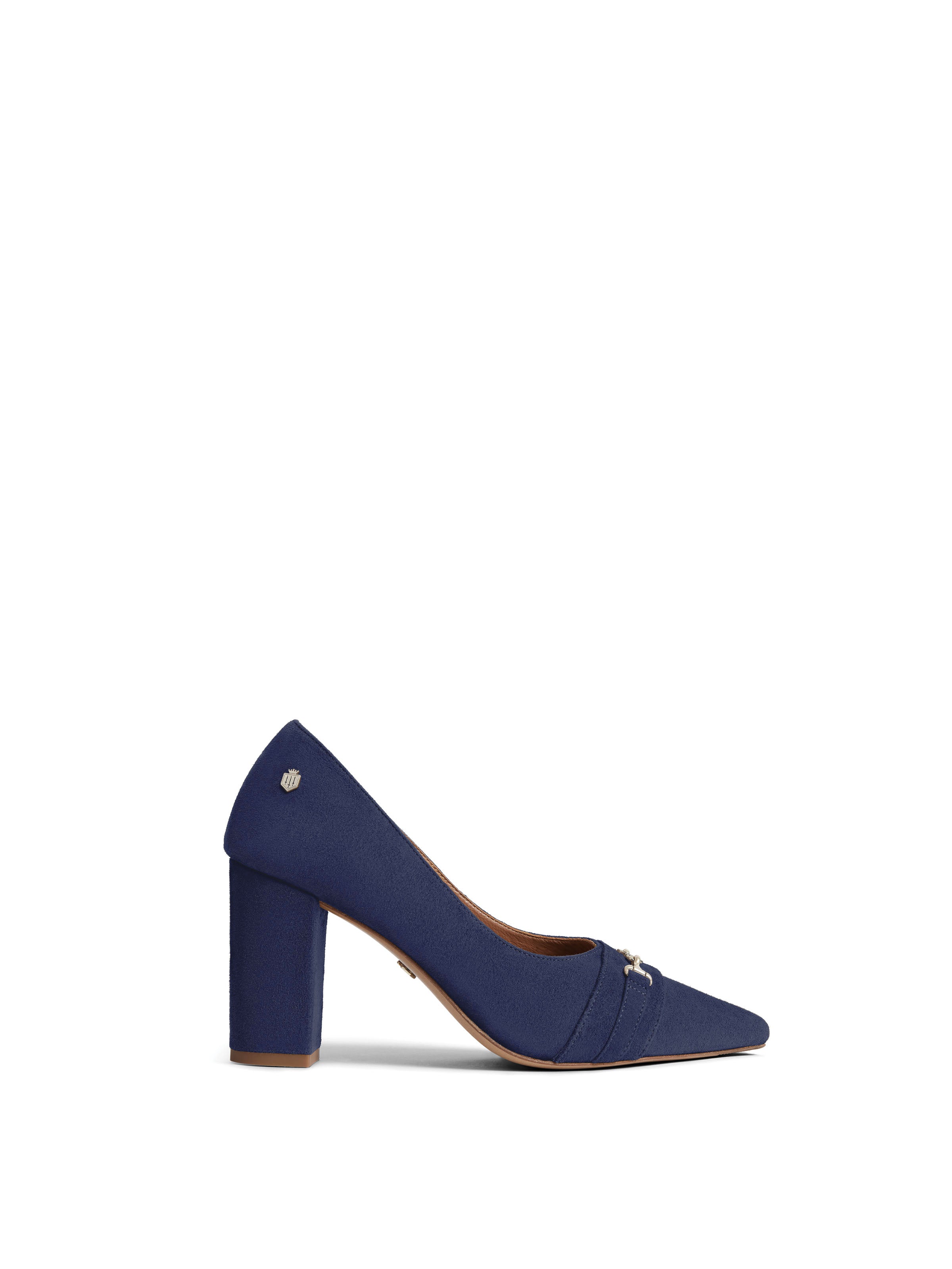 Chantilly - Women's Heeled Shoe- Ink Suede | Fairfax & Favor