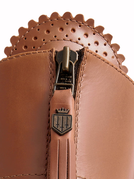 Regina - Women's Tall Boots - Tan Leather Regular | Fairfax & Favor