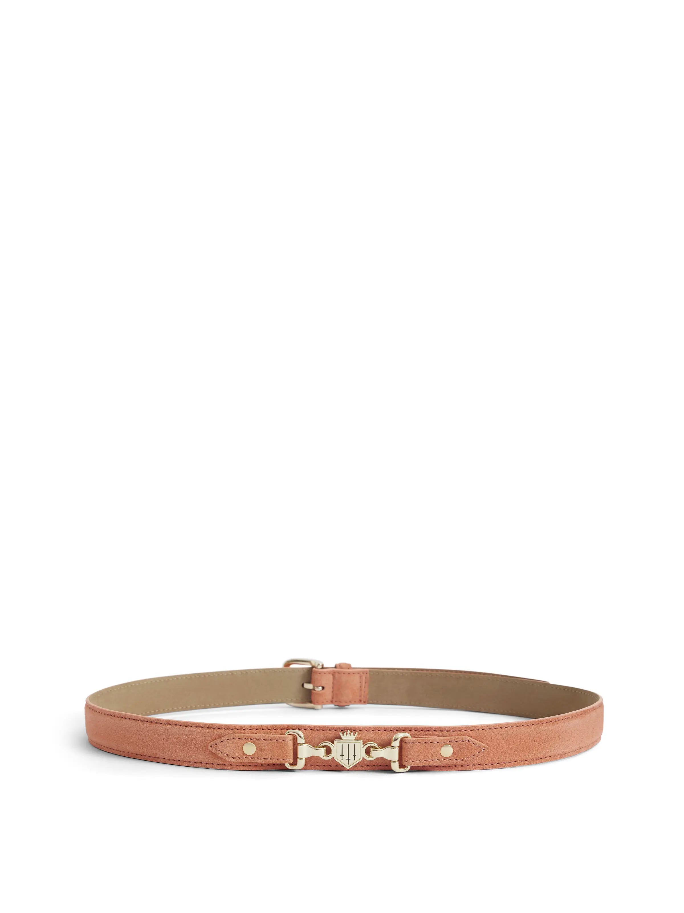 Moulton - Women's Waist Belt - Melon Suede | Fairfax & Favor