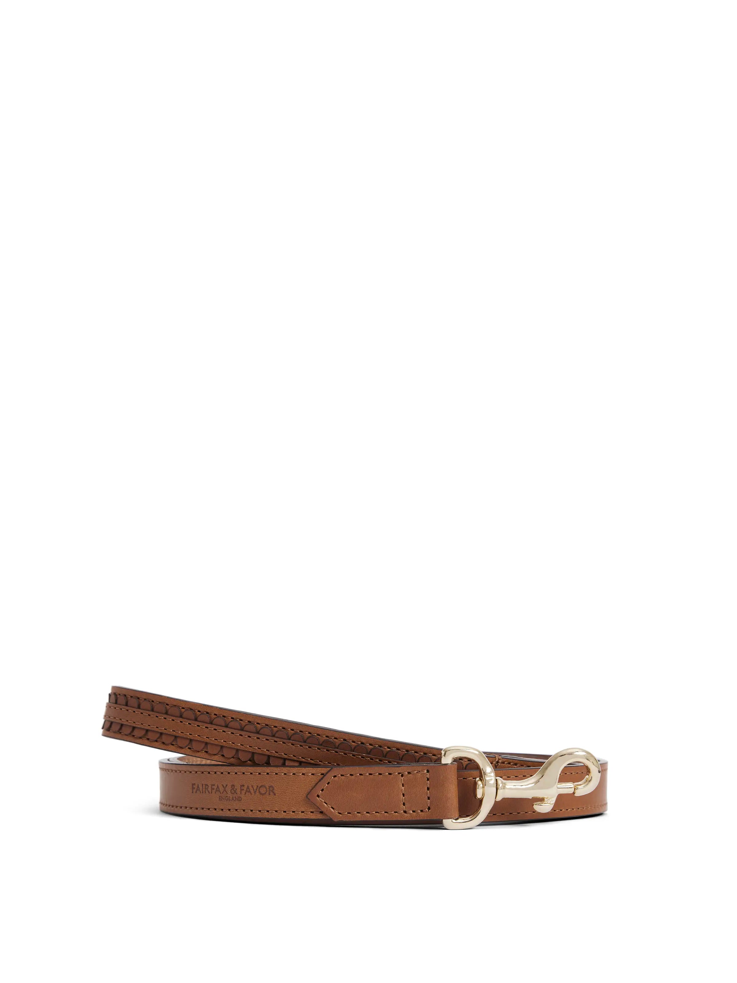 Bakewell - Slim Dog Lead - Tan Leather | Fairfax & Favor
