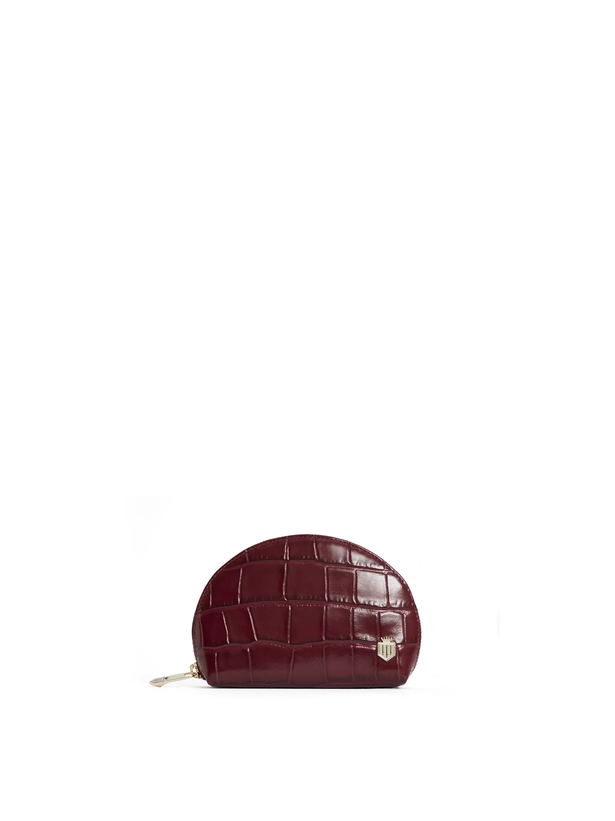 Chiltern - Women's Coin Purse - Ruby Croc Leather | Fairfax & Favor
