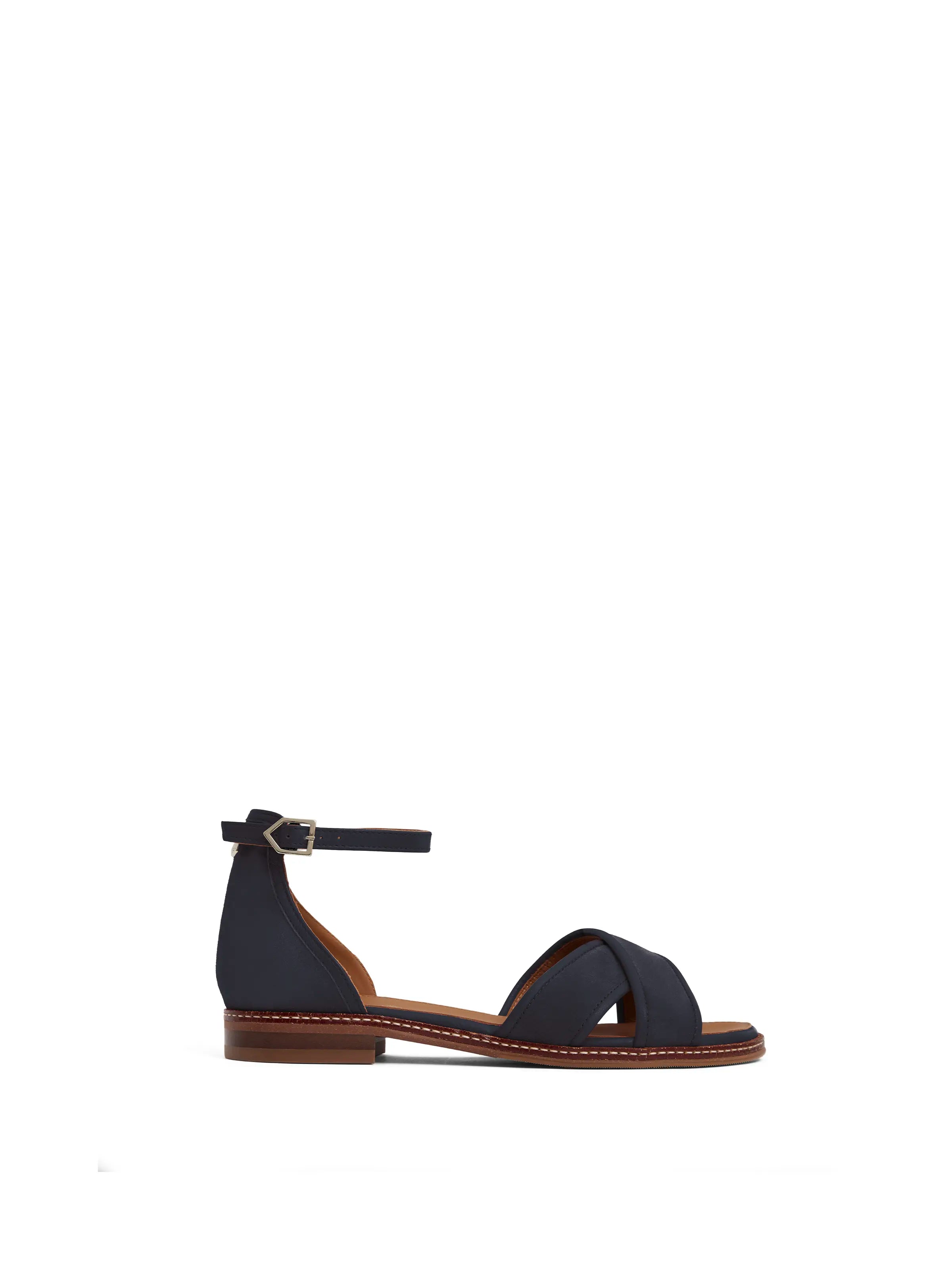 Valencia - Women's Sandals - Navy Suede | Fairfax & Favor
