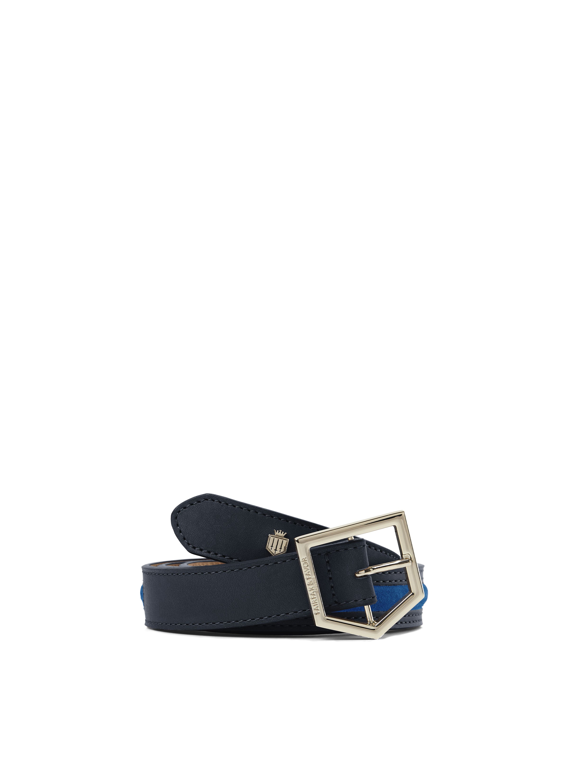 Hampton - Women's Belt - Porto Blue & Navy | Fairfax & Favor