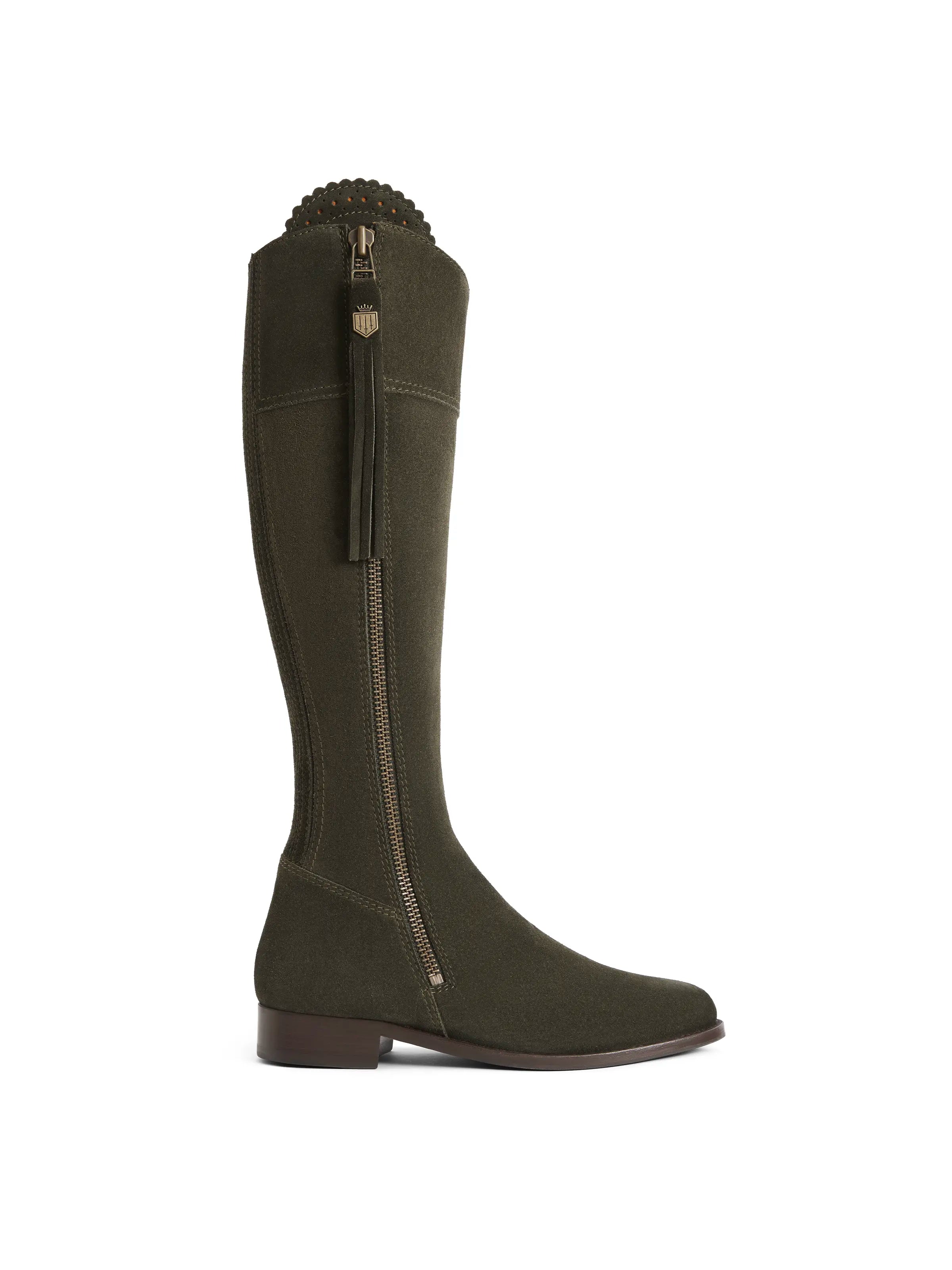 Regina - Women's Tall Boots - Moss Regular | Fairfax & Favor