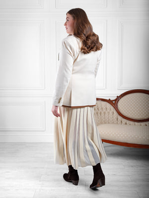 Beatrice - Women's Blazer - Ecru Cotton | Fairfax & Favor