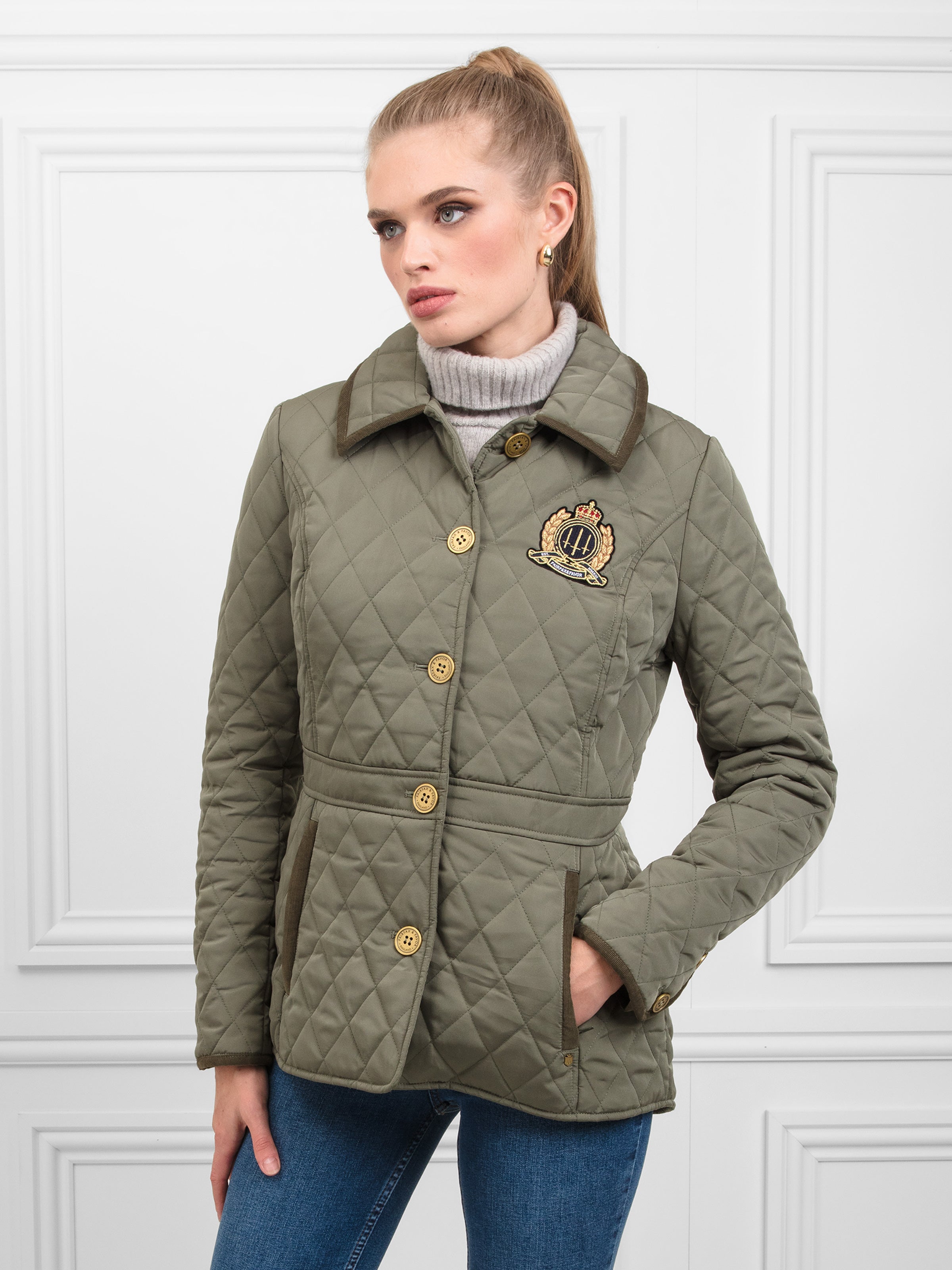 Bella - Women's Jacket - Sage Quilt | Fairfax & Favor
