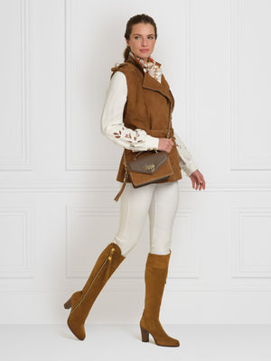 Primrose - Women's Gilet - Tan Suede | Fairfax & Favor