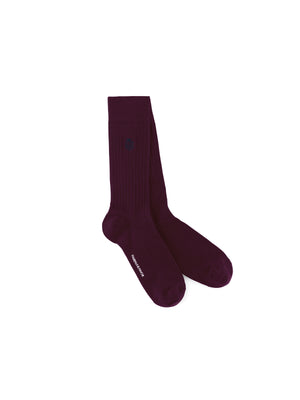 Signature Men's Socks - Plum | Fairfax & Favor