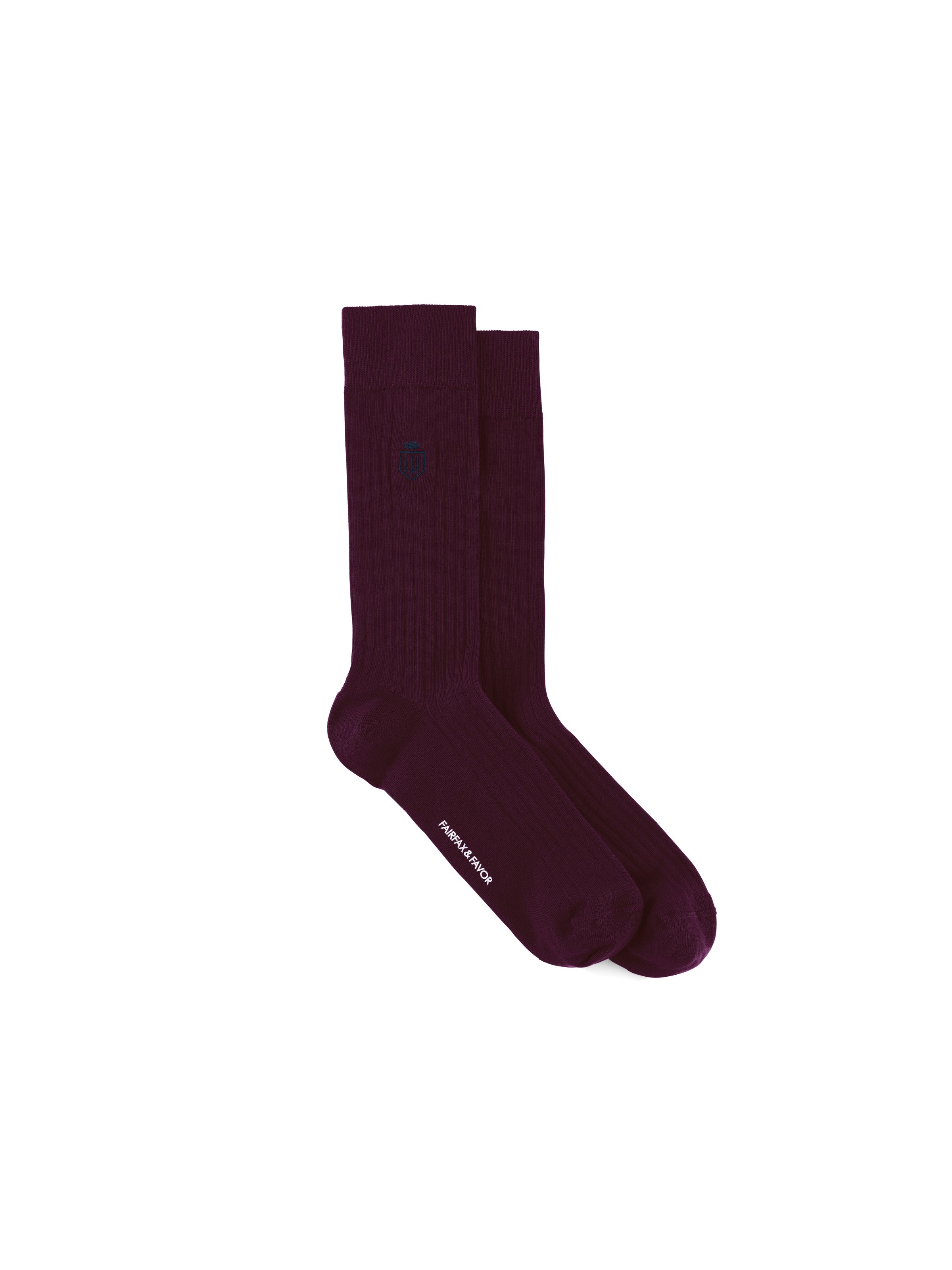 Signature Men's Socks - Plum | Fairfax & Favor