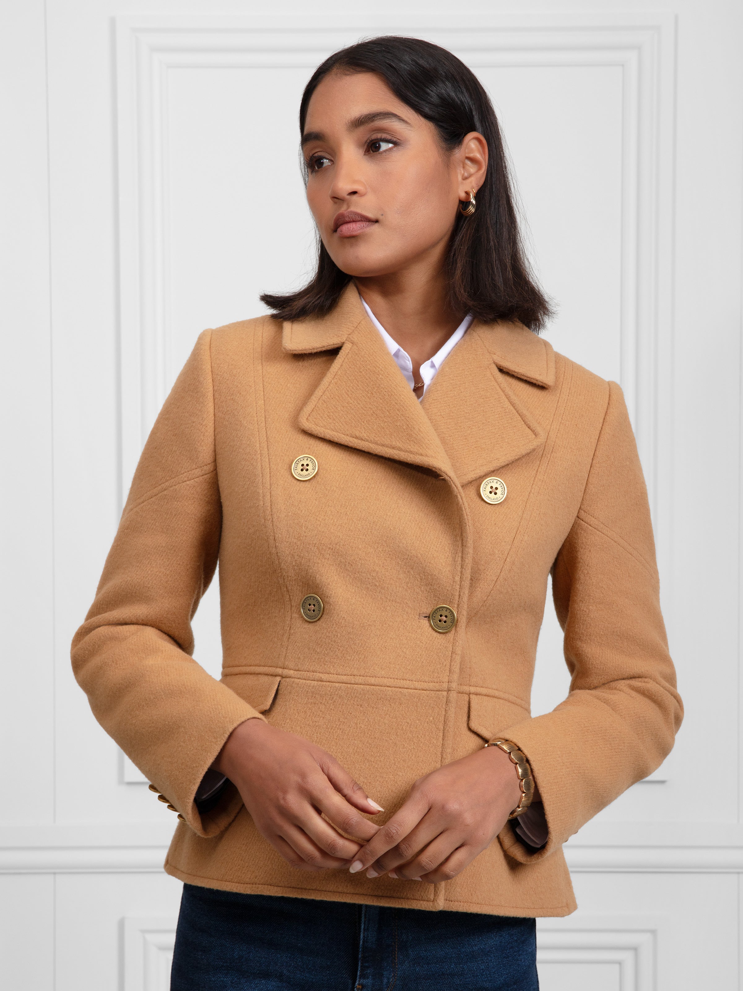 Victoria - Women's Jacket - Biscuit Wool | Fairfax & Favor