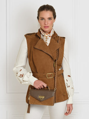 Primrose - Women's Gilet - Tan Suede | Fairfax & Favor