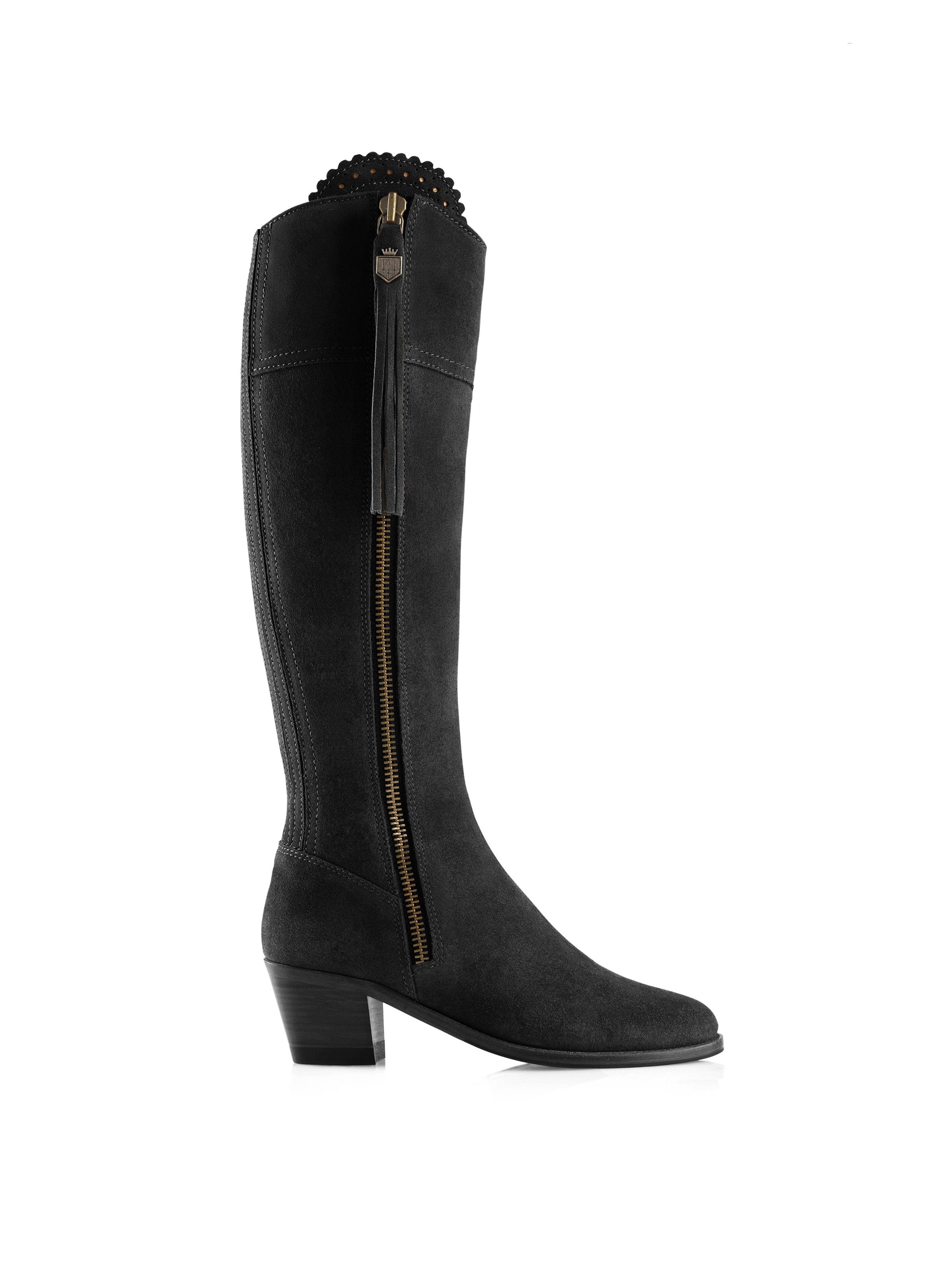 Heeled Regina - Women's Tall Boots Black Sporting | Fairfax & Favor