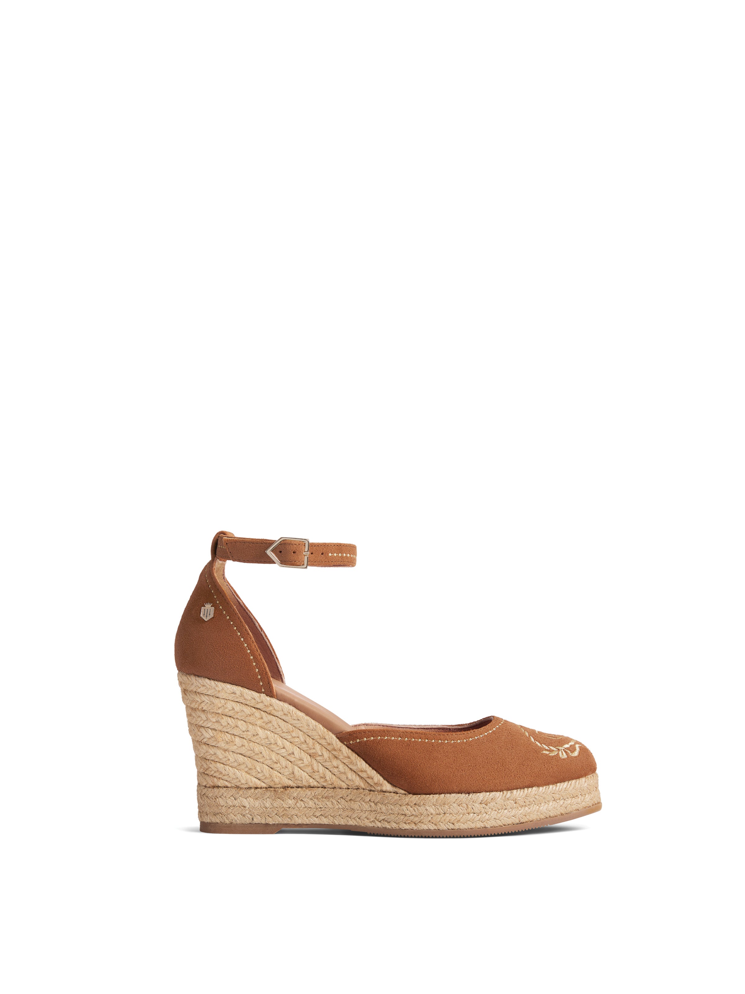 Richmond - Women's Espadrilles Wedges - Tan Suede | Fairfax & Favor