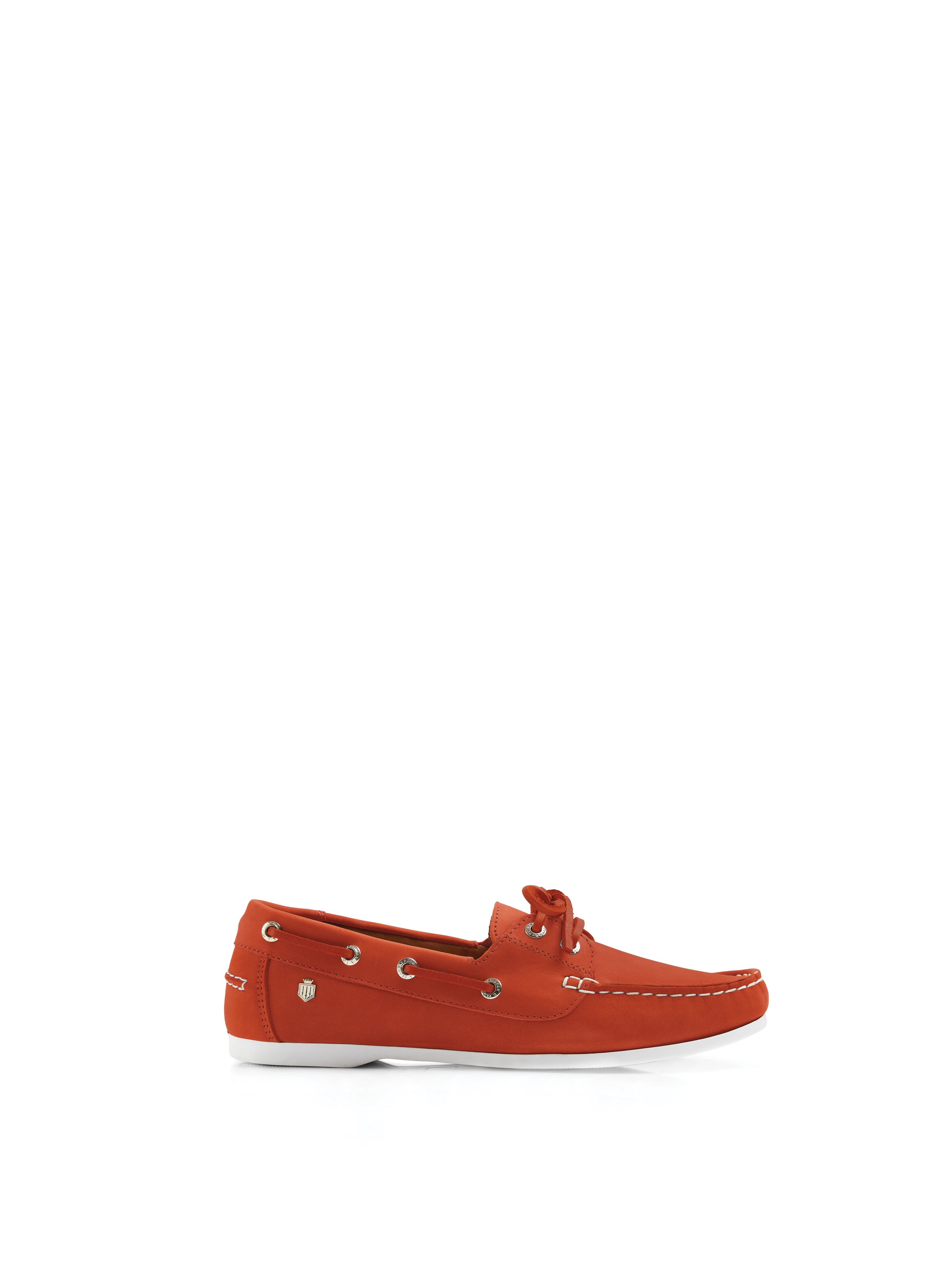 Salcombe - Women's Deck Shoes - Sunset Orange | Fairfax & Favor